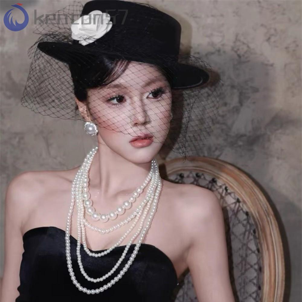 KENTON Mourning Cap, French Style Mesh Funerals Hat, Vintage Flat-top ...