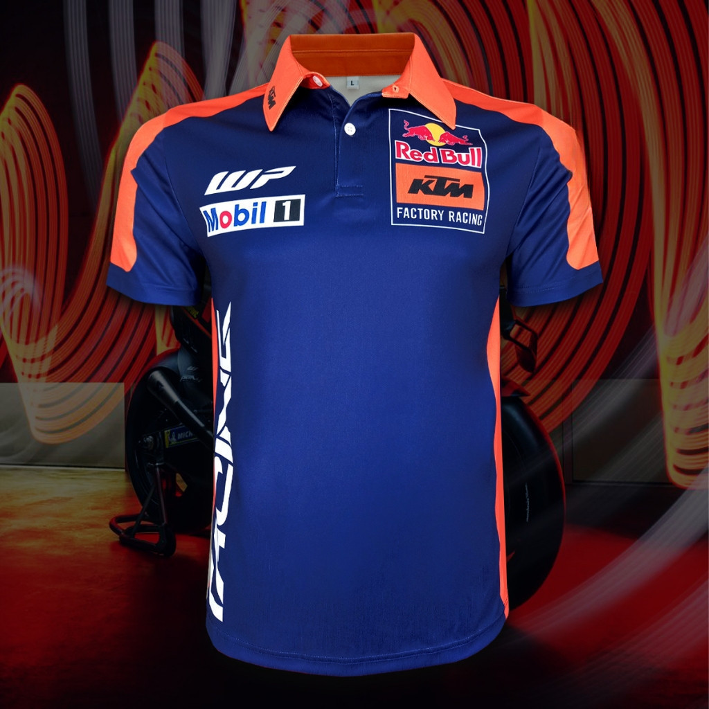 [Racing Sports Style] KTM Motorcycle Polo Shirt Men's Red Bull Co ...