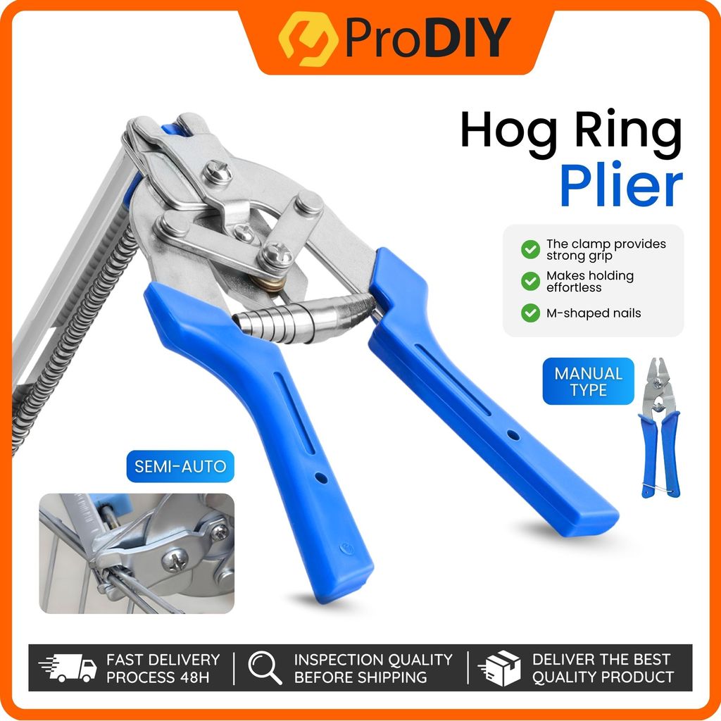 Hog Ring Plier Semi Auto Manual Type Heavy Duty Hand Tools M-Type Nail ...