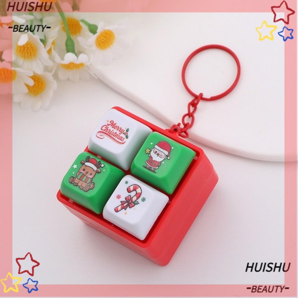 HUISHU Keyboard Games Keychain, Anti Stress Finger DIY Button Keycap 4 ...