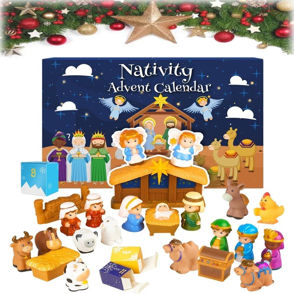 Nativity Christmas Advent Calendar Christmas Story Nativity Playset ...