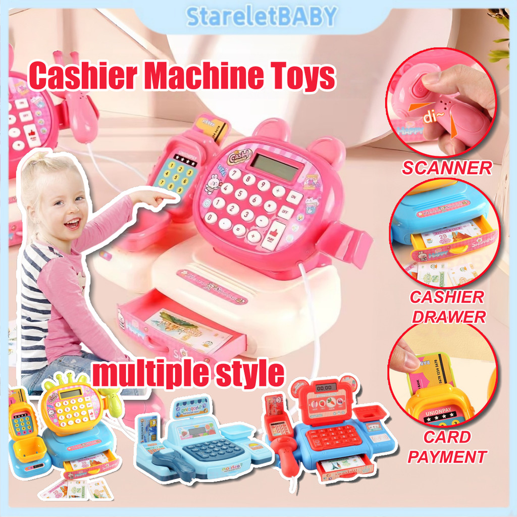Cashier Machine Toy Simulated Supermarket Play Set Kids Pretend Toy Big ...
