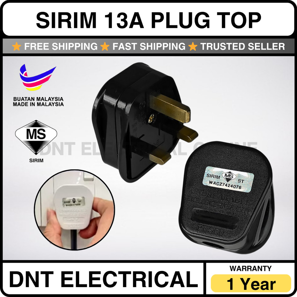 [SIRIM] 13A Plug Top Fused QUALITY 3 Pin 100% Sirim Approved Normal ...
