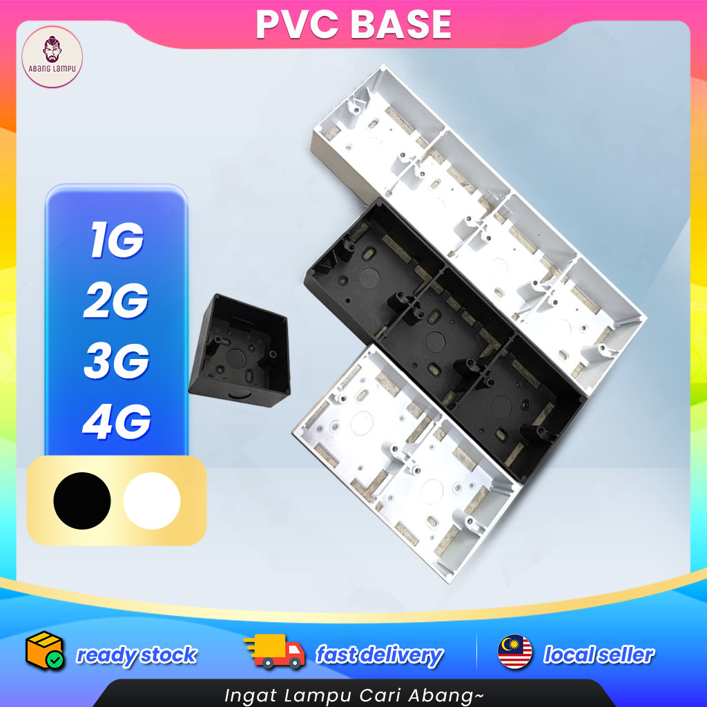 PVC Box Surface Type 3x3 3x7 3x10 3x12 Electrical Box Base Switch Box ...