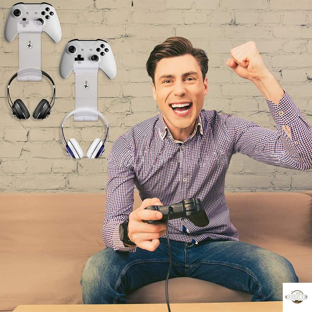 Wall-mounted Game Controller Stand Space-saving Headphone Hanger Holder ...