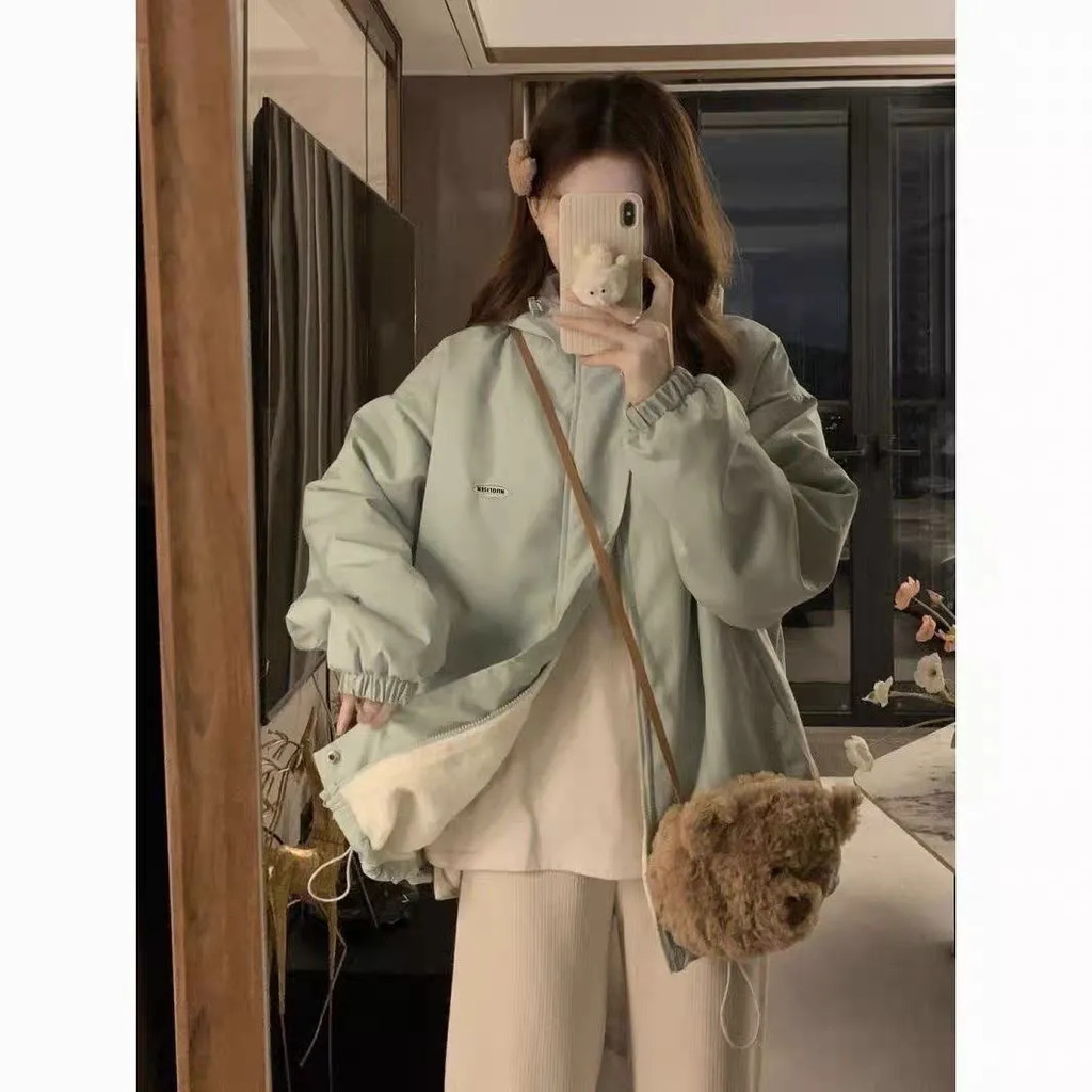 Coat Winter Women Thickened New Niche Retro Hong Kong Style Student ...