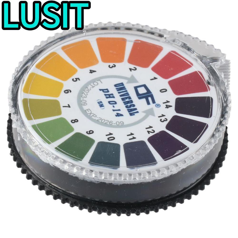 LUSIT 1/2 Rolls PH 0-14 Test Paper, 5m/roll PH Test Paper Strip Roll ...