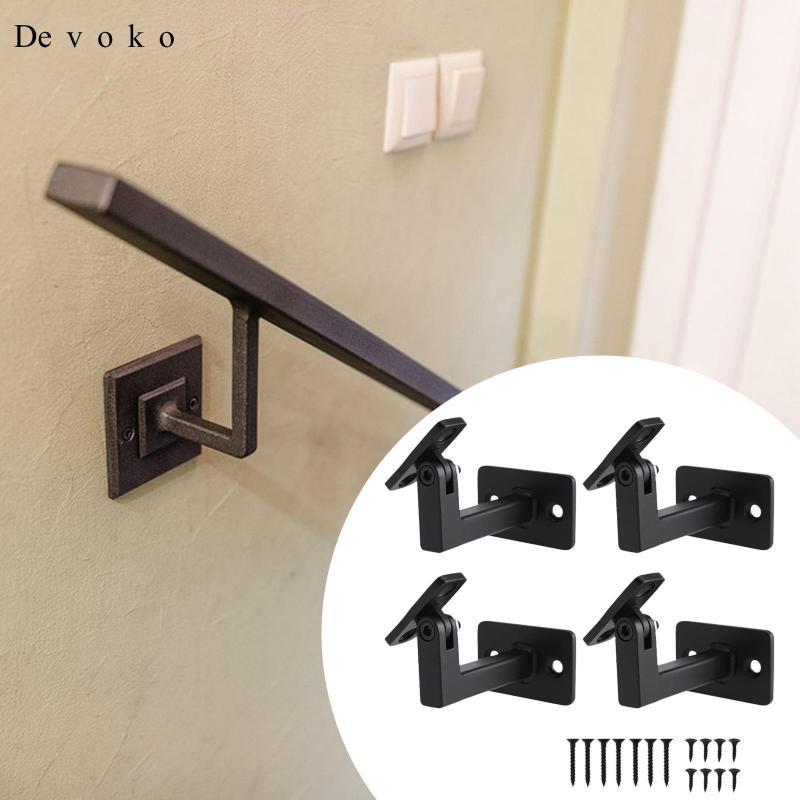 Devoko 4 X Rotating Handrail Brackets, Stair Brackets for Indoor And ...