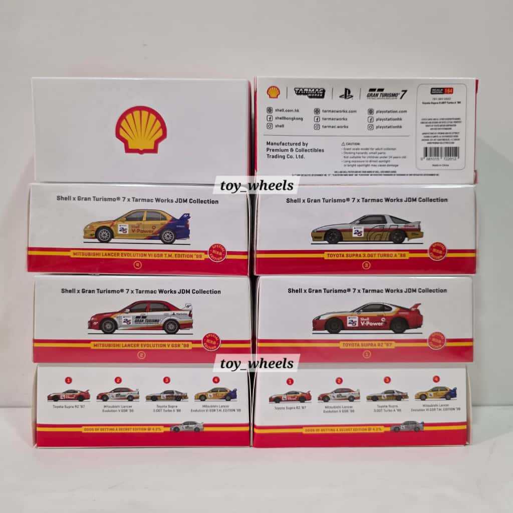 TARMAC SHELL GRAN TURISMO PLAYSTATION EVO5/ EVO6/ SUPRA RZ/ SUPRA 3.0GT ...