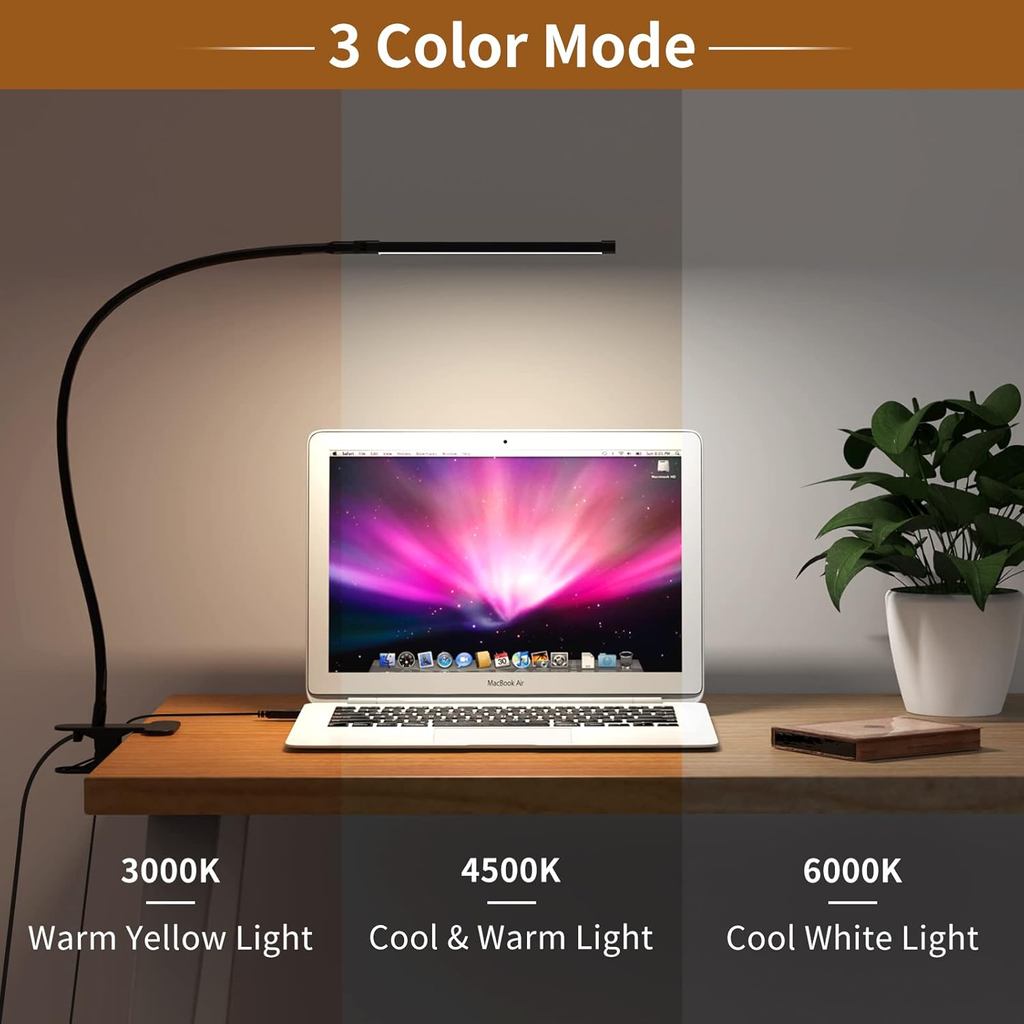 iZELL Book Light, LED Reading Light Clip On [3 Color Modes & 10 ...