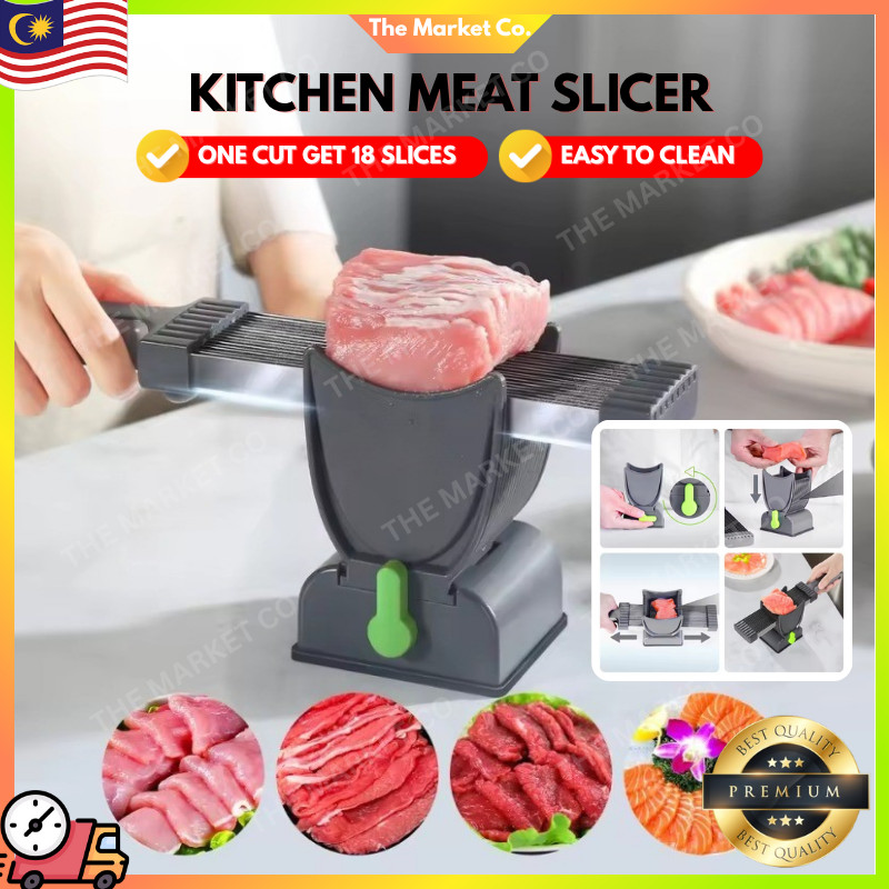 【READY STOCK】Manual Stainless Steel Meat Cutter – 1 Cut 18 Strips Quick ...