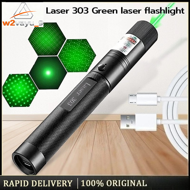 Green Laser Pointer With High-Capacity Battery USB High Power Pen Laser ...