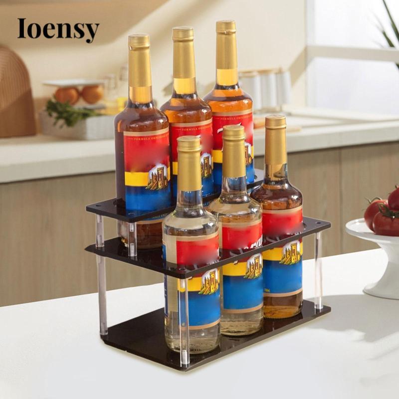 Ioensy Coffee Syrup Rack, Spice Rack, Elegant Modern Wine Rack, Spice ...