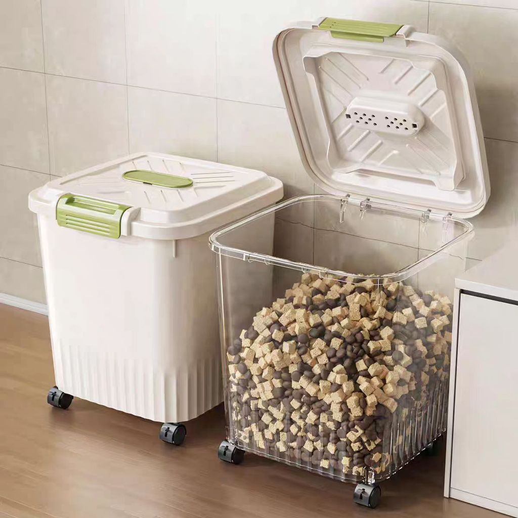 LC 5kg-25kg Pet Food Storage Box Bucket Durable Sealed Home Rice Bucket ...