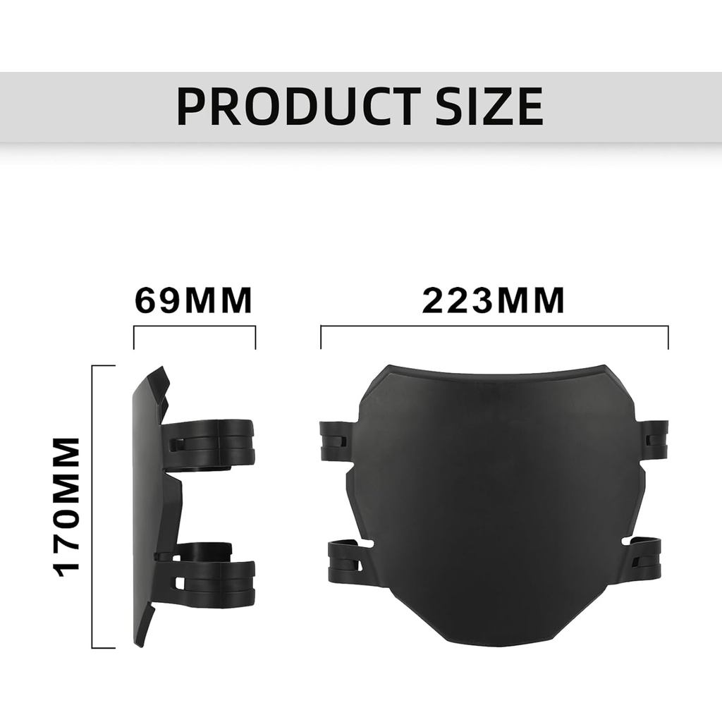 Front Number Plate for Ebike,8.78″*6.69″ Plate Replacement for Ridstar ...