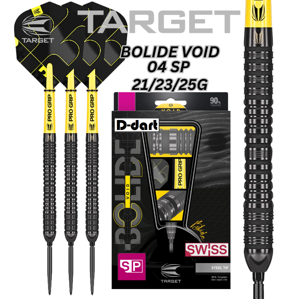 TARGET STEEL TIP DARTS - 22G/24G/26G BOLIDE VOID 03 (SWISS) SP 90% ...