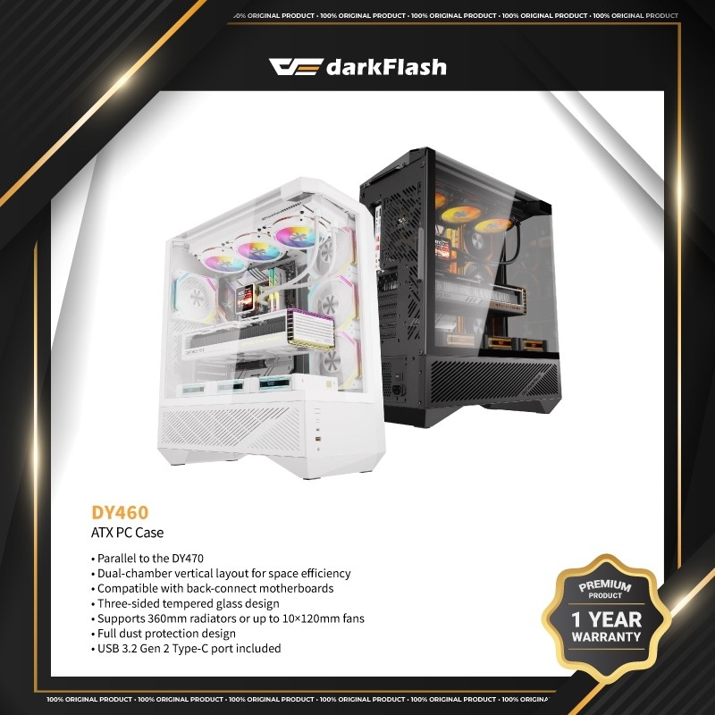 darkFlash ARCEE DY460 ATX Casing (Comes with 4 Fans) | Shopee Malaysia