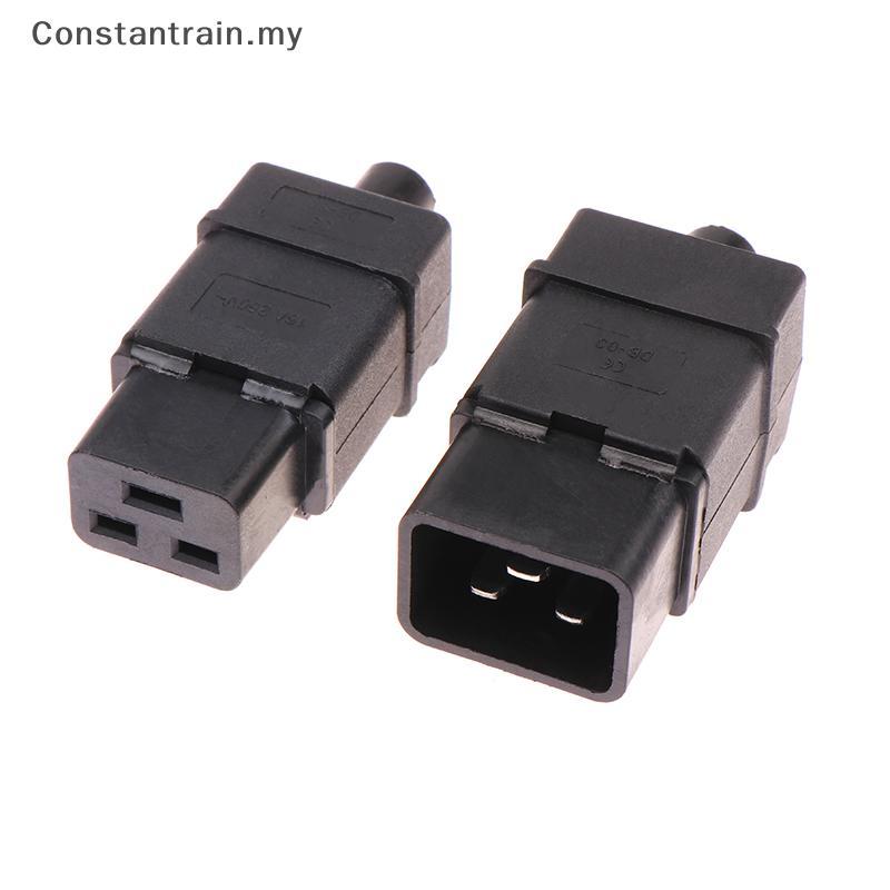 CON 16A 250V IEC320-C19 C20 Male Female Assembled Wiring Power Plug ...
