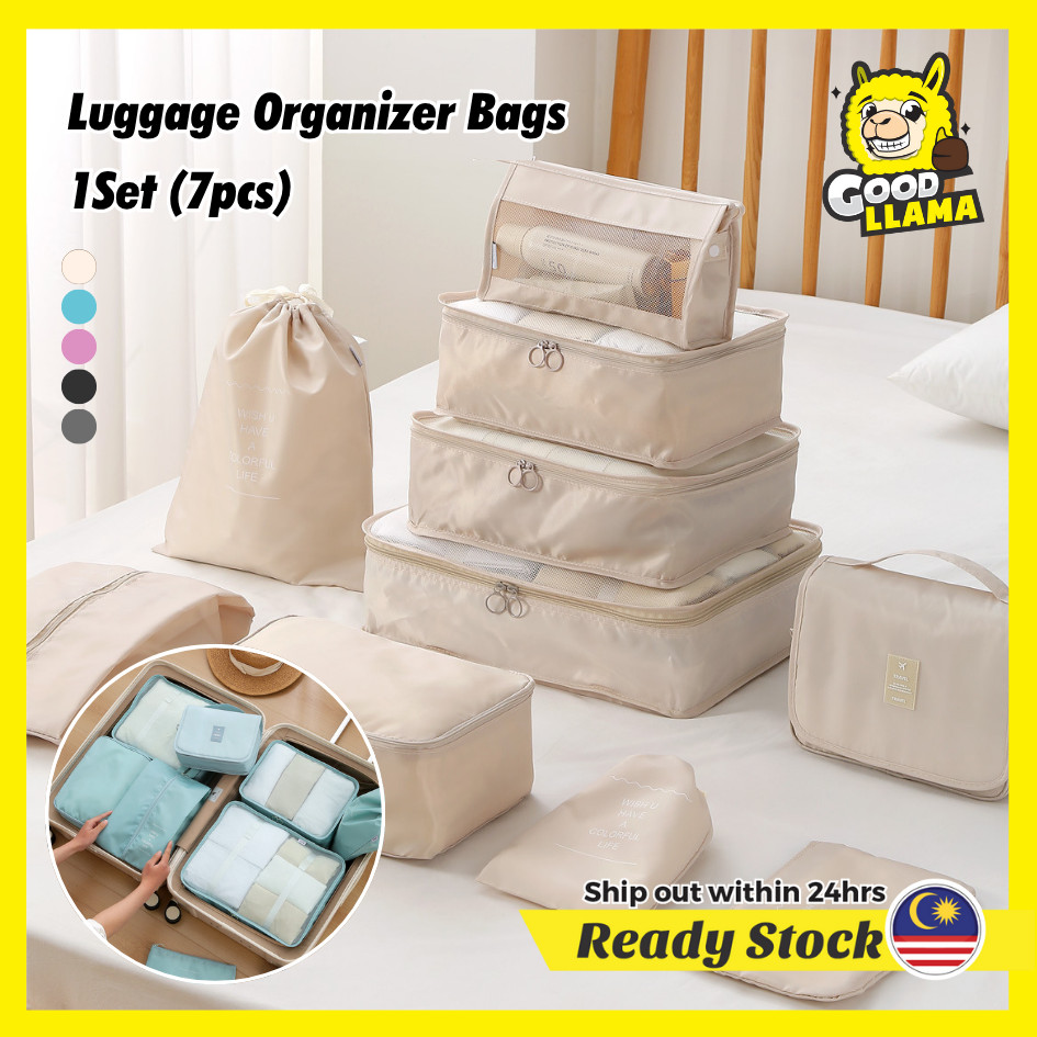 7-in-1 Travel Organizer Bag Luggage Clothes Toiletries Underwear ...