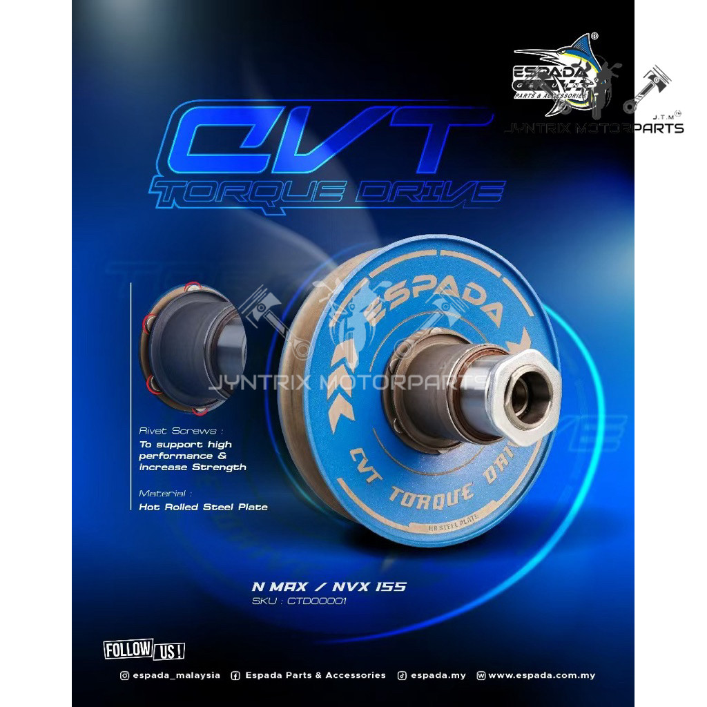 ESPADA RACING TORQUE DRIVE NVX155 /NMAX CVT Torque Drive NVX & NMAX ...