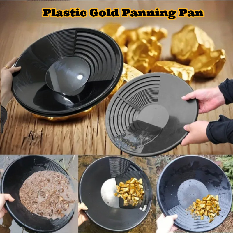 38cm Plastic Gold Panning Pan Nugget Mining Prospecting River Tool Wash ...