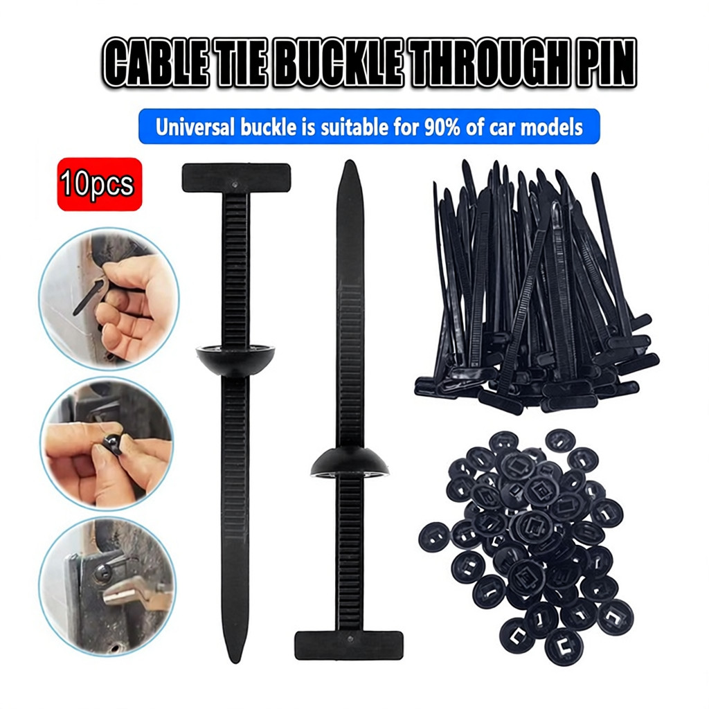 Self-Locking Zip Ties for Car Fender, Trunk, Panel & Wire Management ...