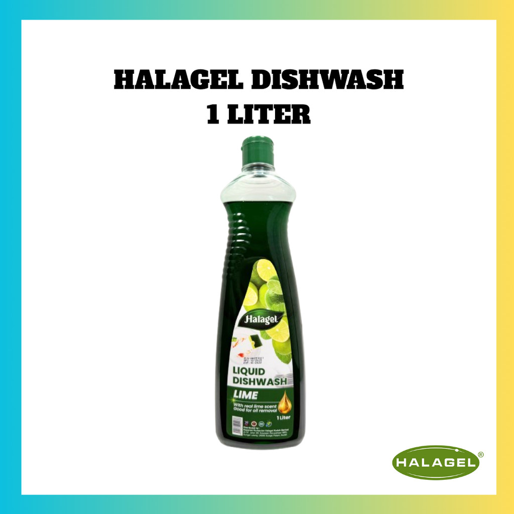 HALAGEL Pencuci Pinggan Cecair 1Liter (Lime) | Shopee Malaysia