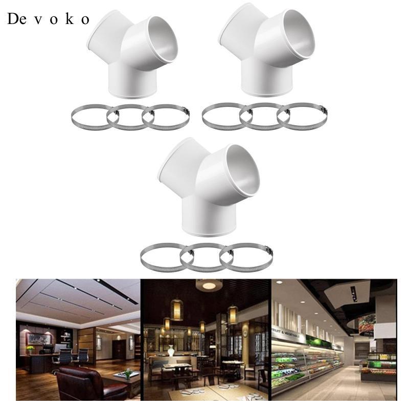 Devoko Hose Splitter, 3 Way Adapter for Ducts, Y Shape Pipe Connector ...