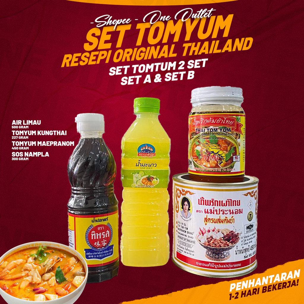 Set Lengkap Tomyam Thai Halal Pes Tomyam Maepranom/Khun Thai Promo ...