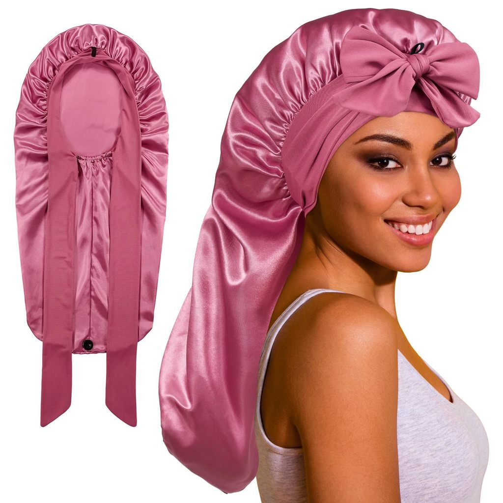 Satin Sleeping Caps For Men Women Soft Caps With LACES Suitable For ...