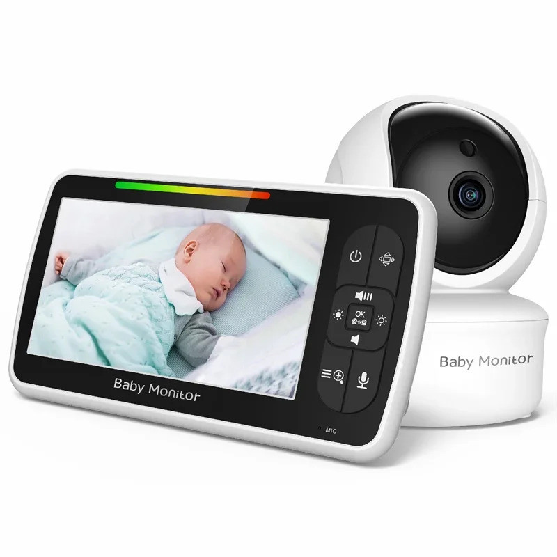 Babystar 5inch Video Baby Monitor with Remote Pan-Tilt-Zoom Camera and ...