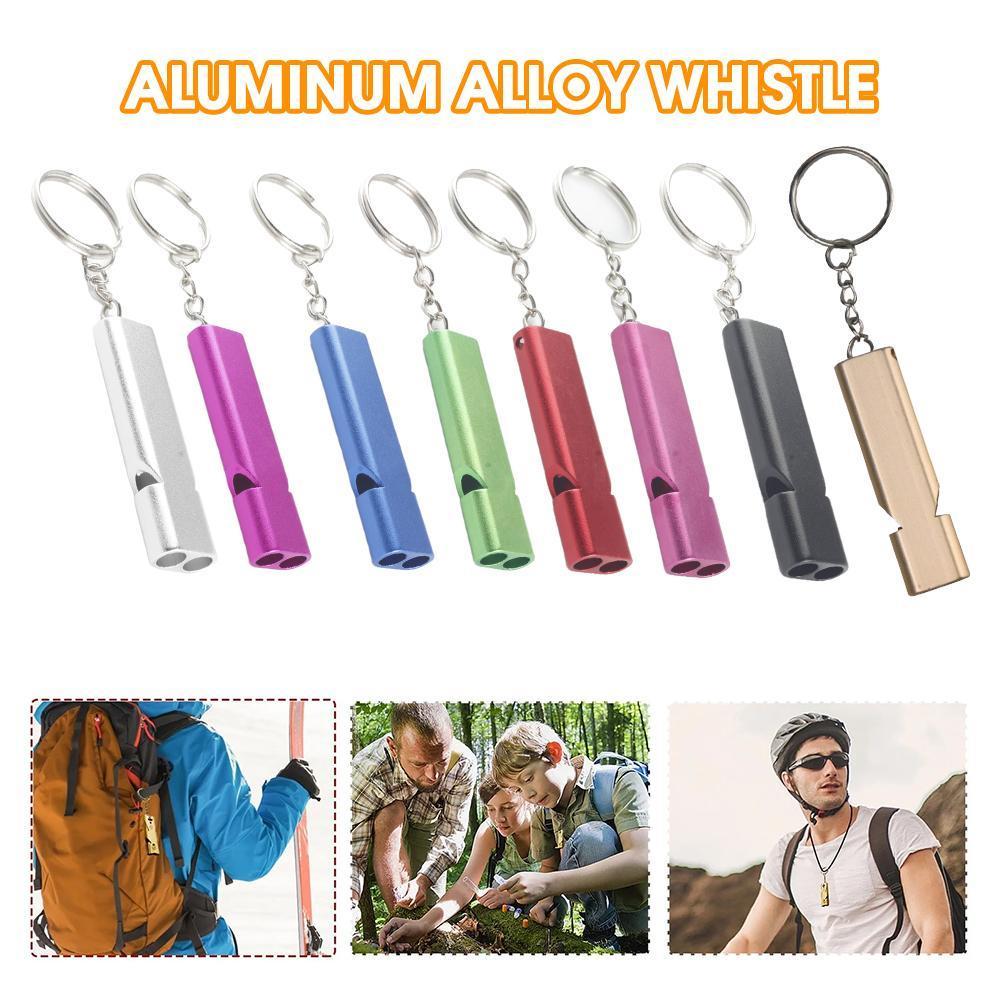 Aluminum Alloy Whistle Double-barreled Outdoor Survival Whistle ...