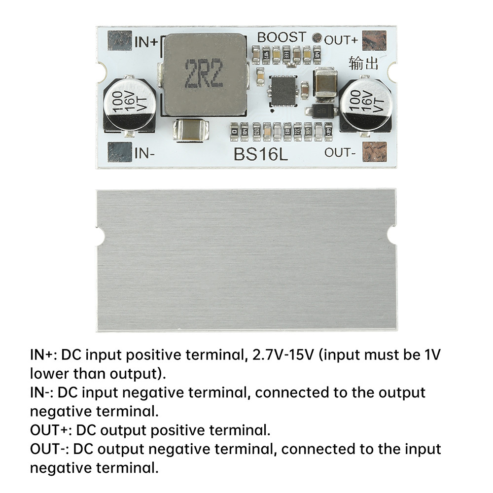 Pcbfun DC-DC High Power Boost Module 2.7-15V to 5V 9V 12V 12A Aluminum ...