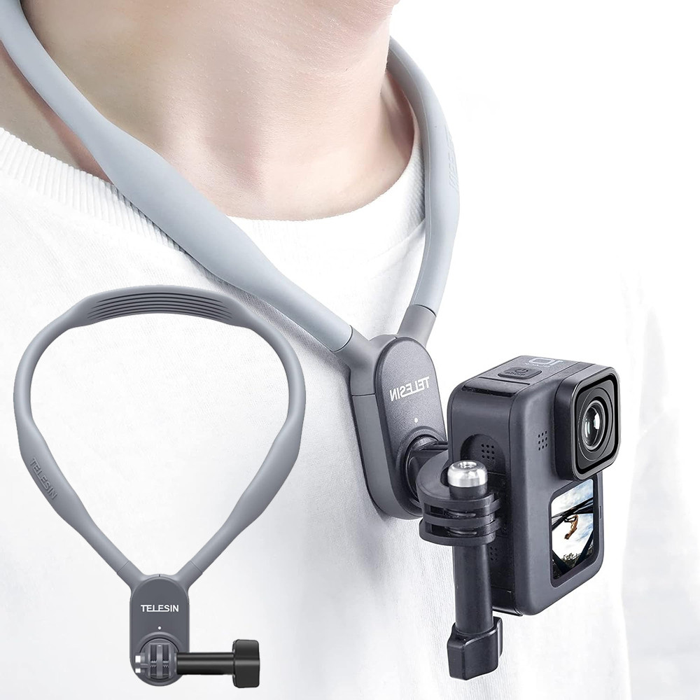 TELESIN Neck Mount Necklace Holder Chest POV Selfie Video for GoPro Max ...