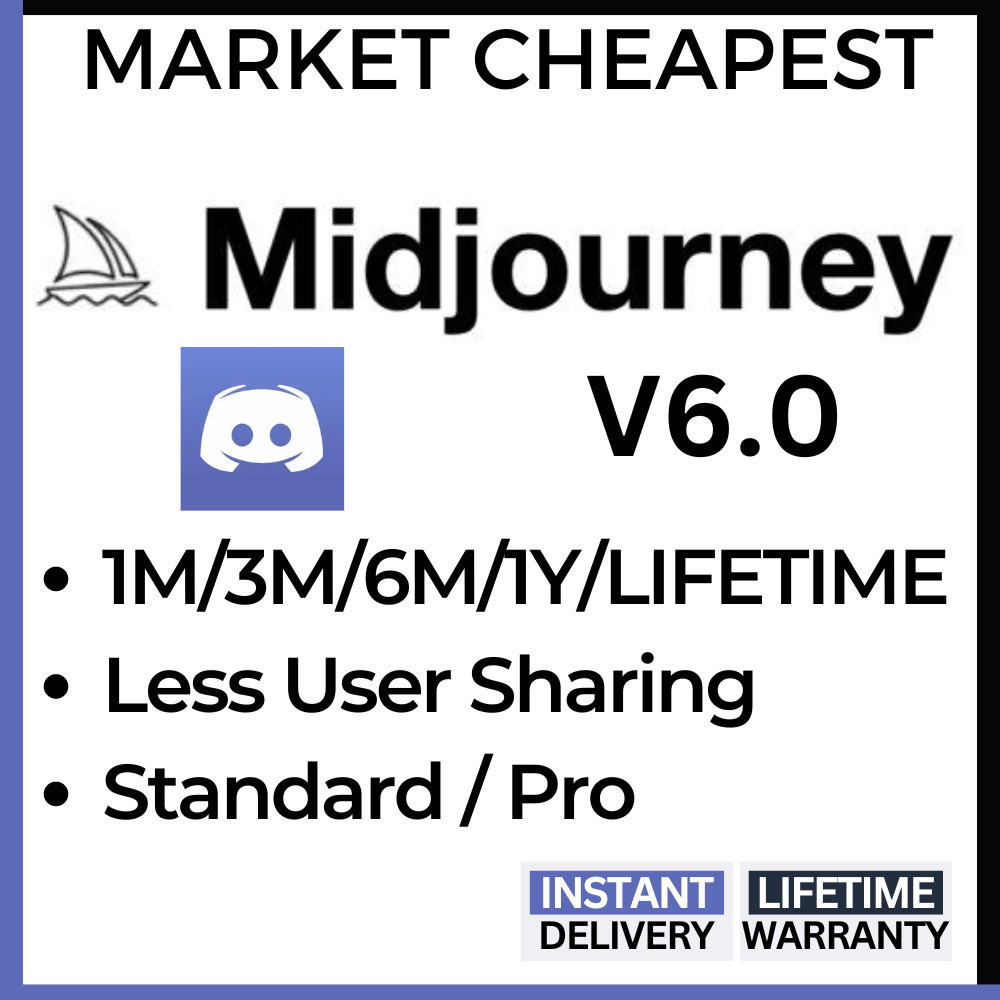 ️ STANDARD/PRO PLAN | V6.0 | AI DRAWING | ARTIFICIAL INTELLIGENCE | SHARED ACC | midjourney AI ...