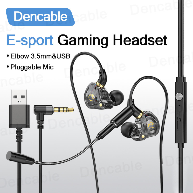 Elbow 3.5mm Jack E-sport Gaming Headset HD Voice Noise Reduction ...