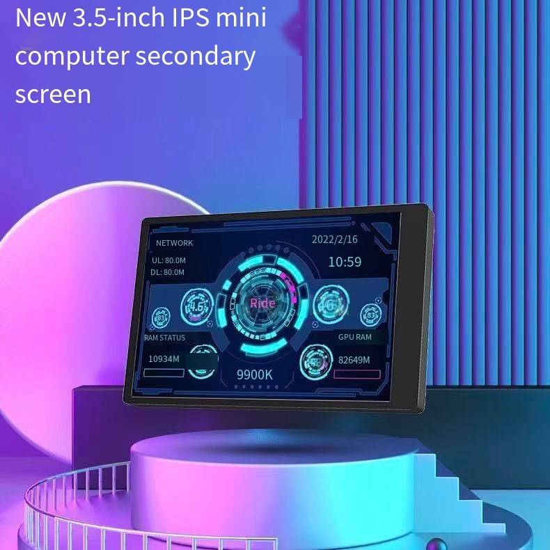 TURZX 3.5 / 5 Inch IPS USB Secondary Screen for Computer CPU GPU RAM ...