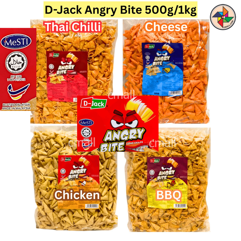 [HALAL] D-Jack Angry Bites Snack Cheese / BBQ / Chicken / Cili Manis ...