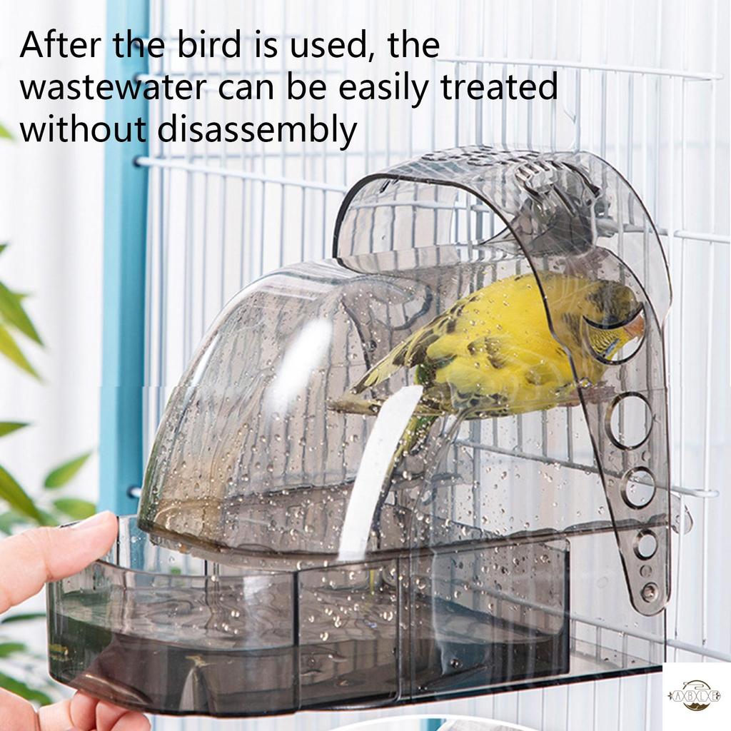 Large Transparent Bird Bath Box Slide-Out Tray Design Transparent Bird ...
