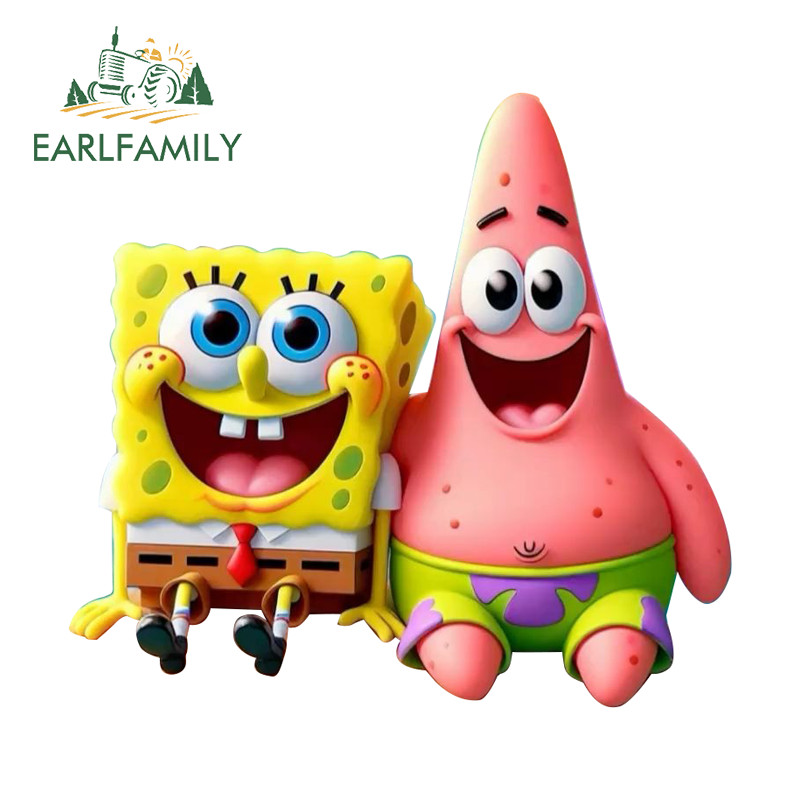 EARLFAMILY SpongeBob and Patrick Star Car Stickers Personality ...