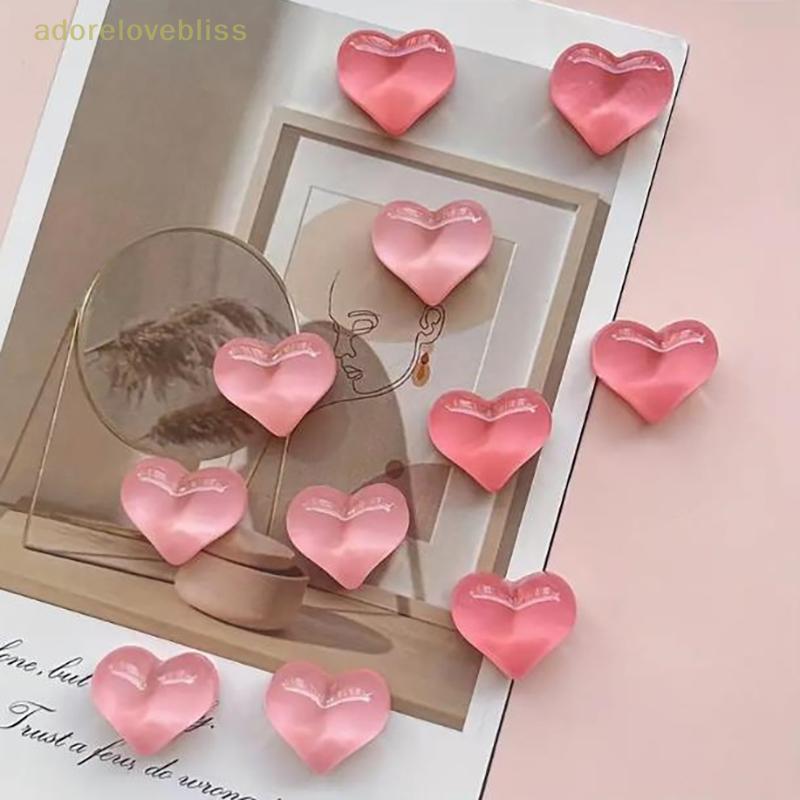 ADD 6pcs Heart Shaped Refrigerator Magnets Set Strong Plastic Water ...