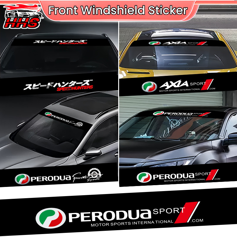 Perodua Car Front Windshield Sticker Sunshade Black Decorative Pull ...