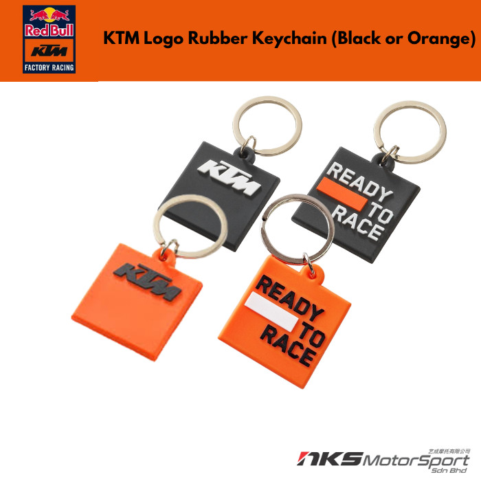KTM Logo Rubber Keychain (Black or Orange) | Shopee Malaysia
