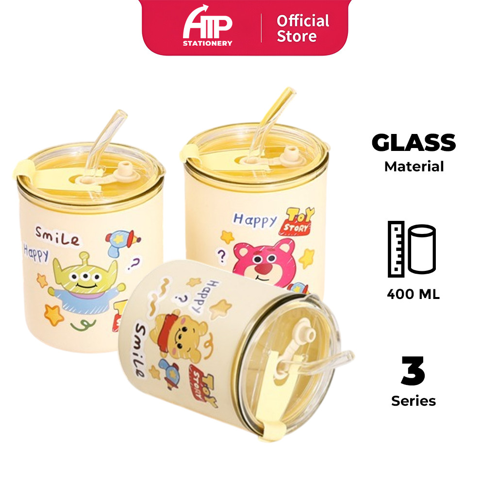 400ml Kartun Cawan Korean Ins Style Cute Cartoon Toy Story Glass Mug ...