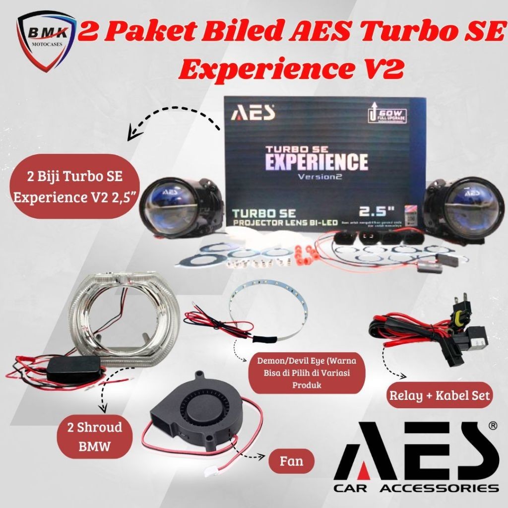 COMBO SAVING PACKAGE BILED AES TURBO SE EXPERIENCE 60 WATT ORIGINAL ...