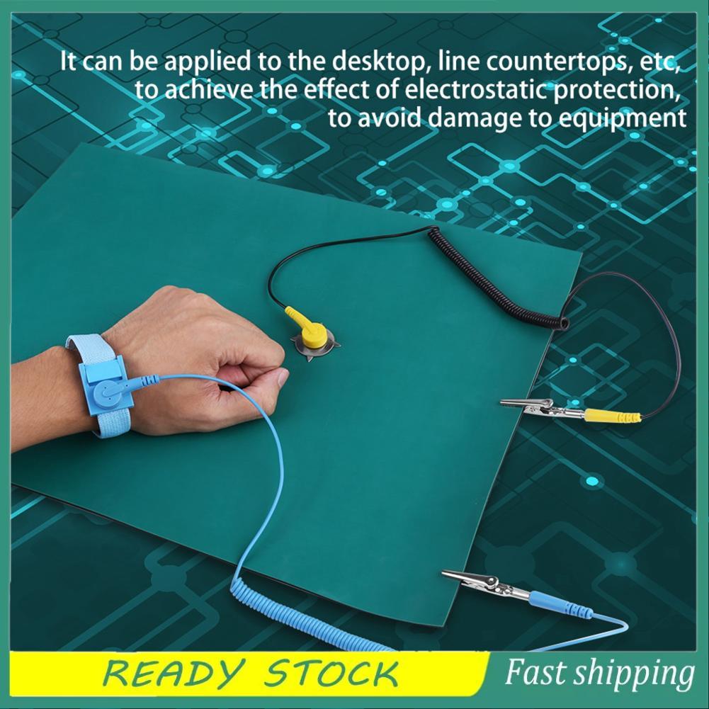 etto-MY Anti Static Band Mat Wear Data Line Ground Wire Set for PC ...