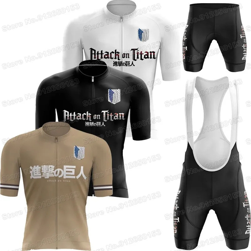 Set Jersi Berbasikal Attack on Titan 2022 Komik Anime Popular Pakaian ...