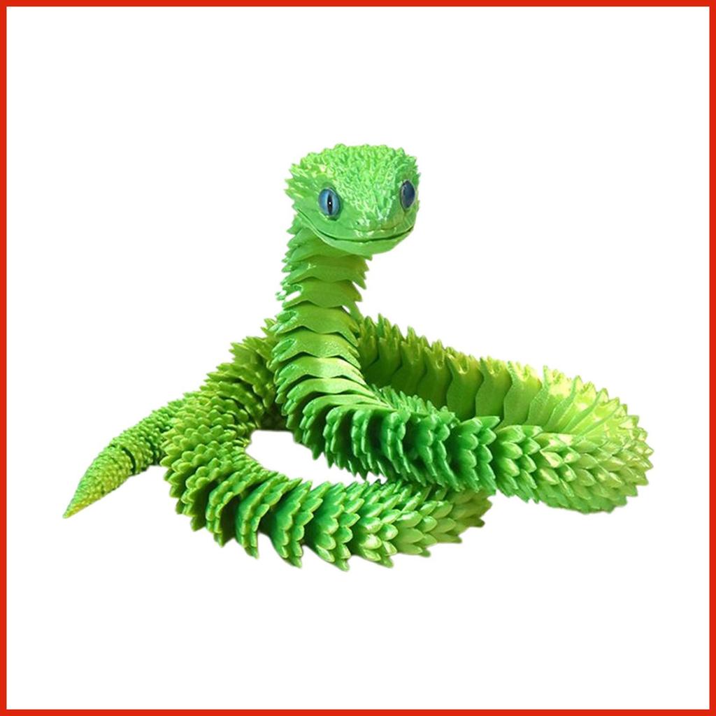 3D Printed Snake Desk Articulated Animal Decor 2.5 Ft Realistic 3D ...