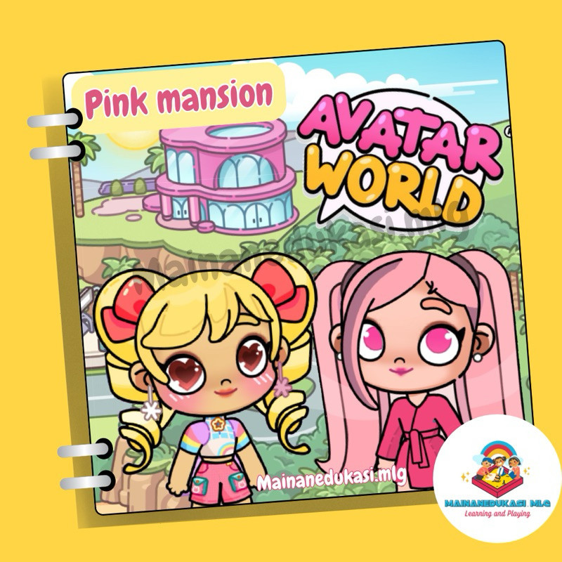 Already Laminated AVATAR WORLD PINK MANSION PAPERDOLL QUIET BOOK PAZU ...