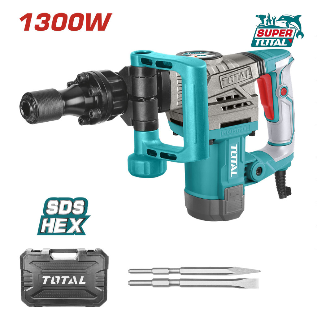 [ TOTAL ] (TH2130016) 1300W Demolition Breaker | SDS HEX 20J Heavy-Duty ...